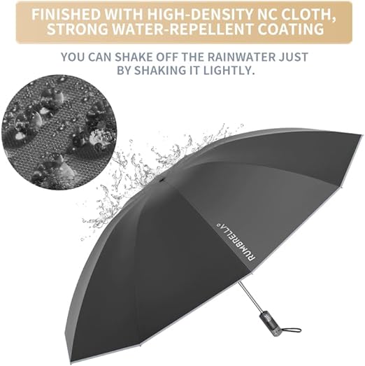 RUMBRELLA Inverted Folding Umbrella for Rain, 50 Inch Anti-UV Protecti