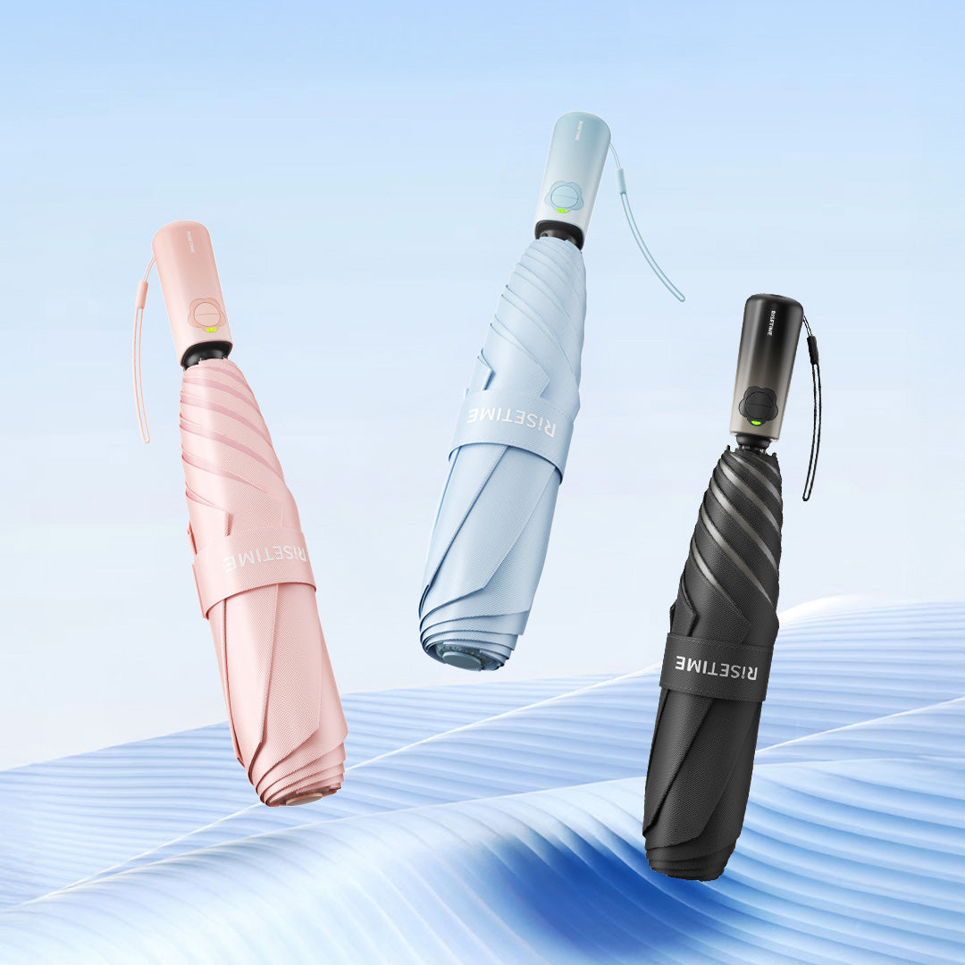 RUMBRELLA Electric Folding Umbrella One-Button Auto Open & Close Porta
