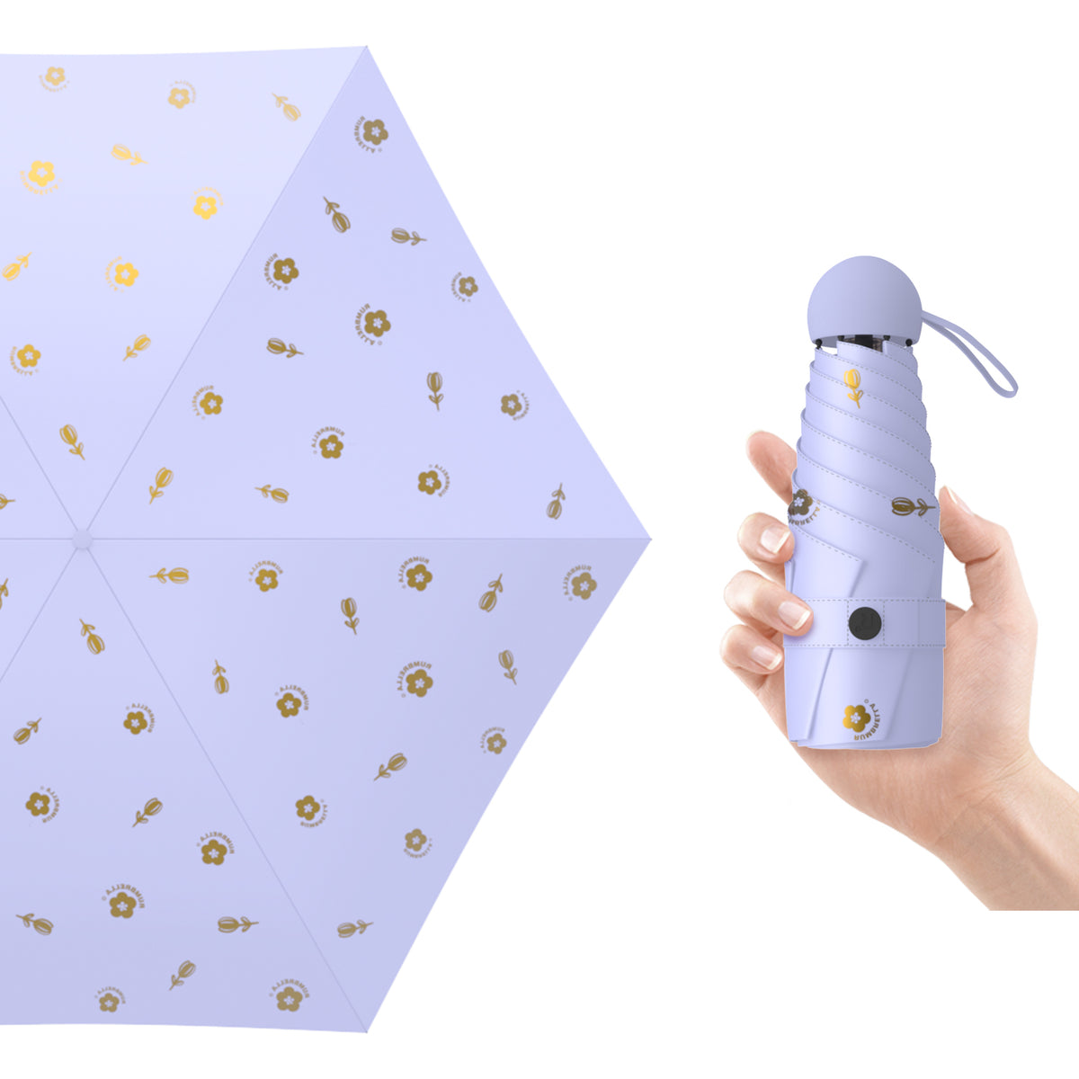 RUMBRELLA Mini Umbrella UV Travel Compact Umbrella UPF 50+ Waterproof