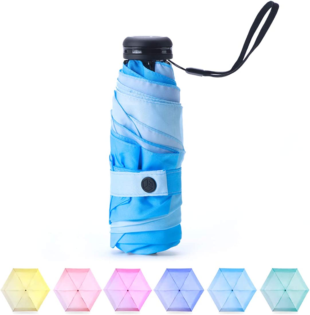 RUMBRELLA Mini Umbrella, Teflon Purse Umbrella with 99% UV Protection