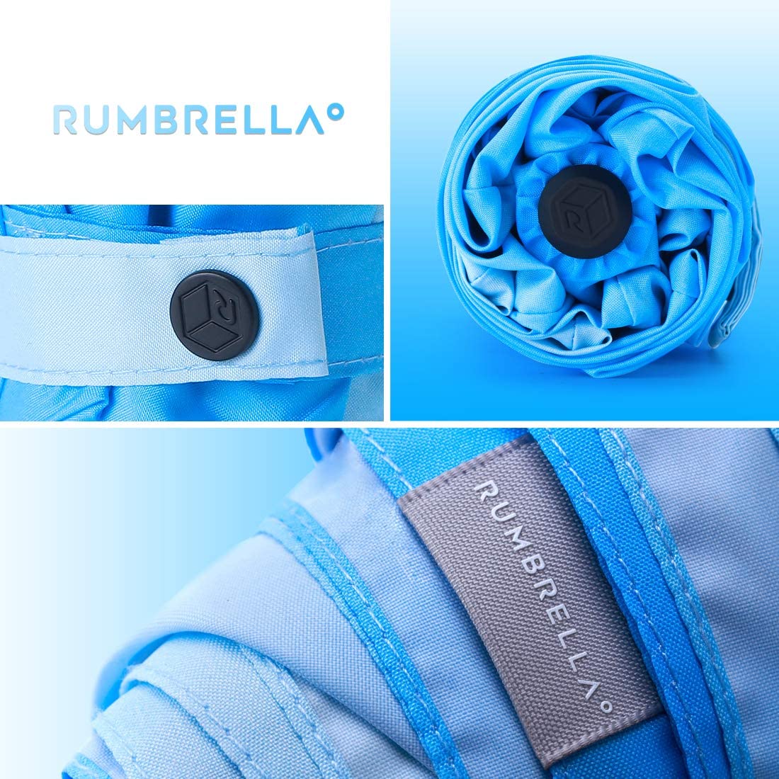 RUMBRELLA Mini Umbrella, Teflon Purse Umbrella with 99% UV Protection